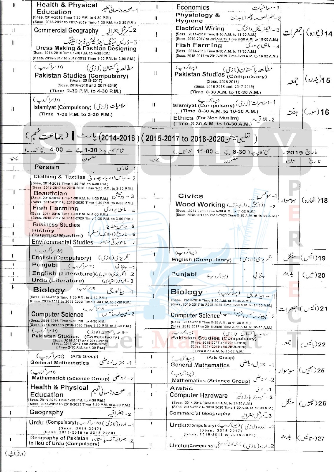 9th 10th Class Date Sheet 2019 9th-10th-class-date-sheet-2019