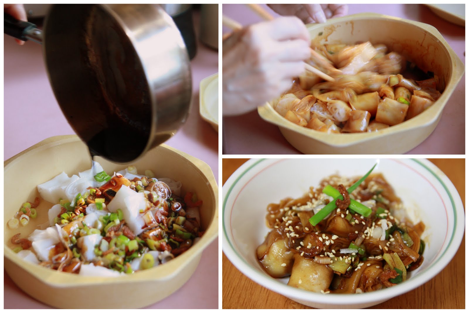 One Wok, One Pot, One Pan: Cheong Fan (steamed rice noodles) with ...