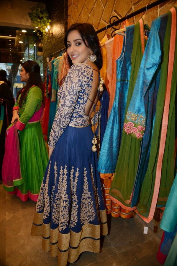 Bollywood Actress Saree Collections: Neha Sharma in Blue Anarkali Dress ...