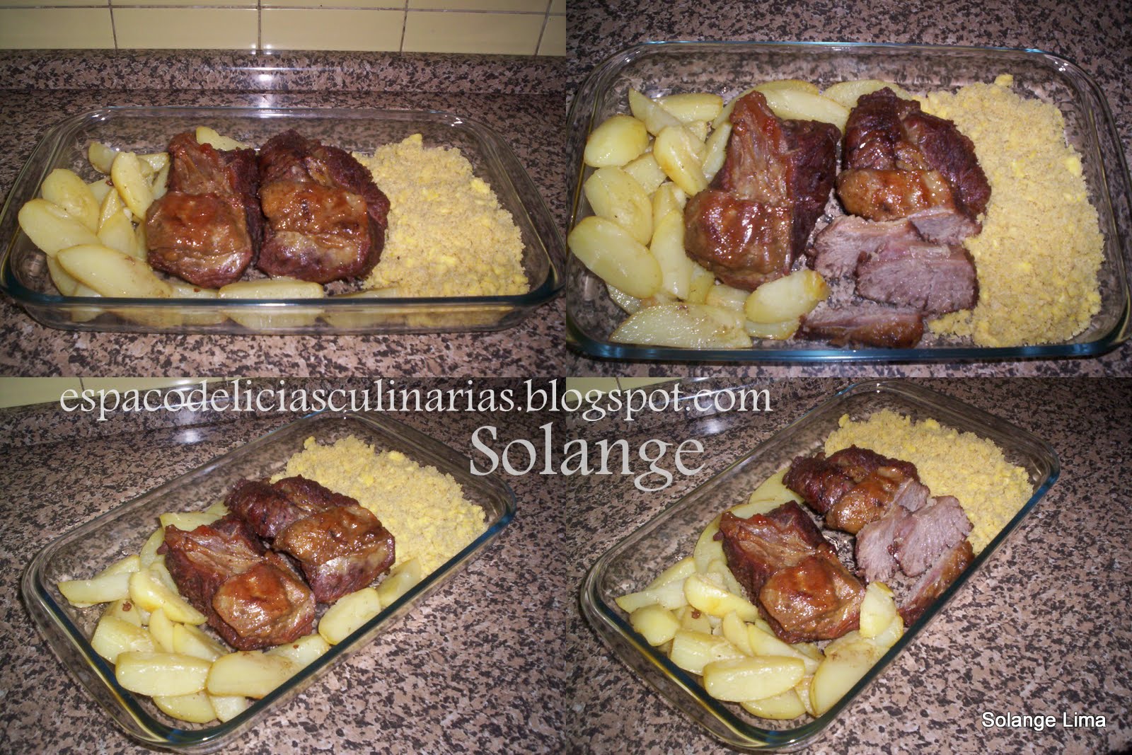 Espaço das delícias culinárias: Contra filé assado com batatas coradas