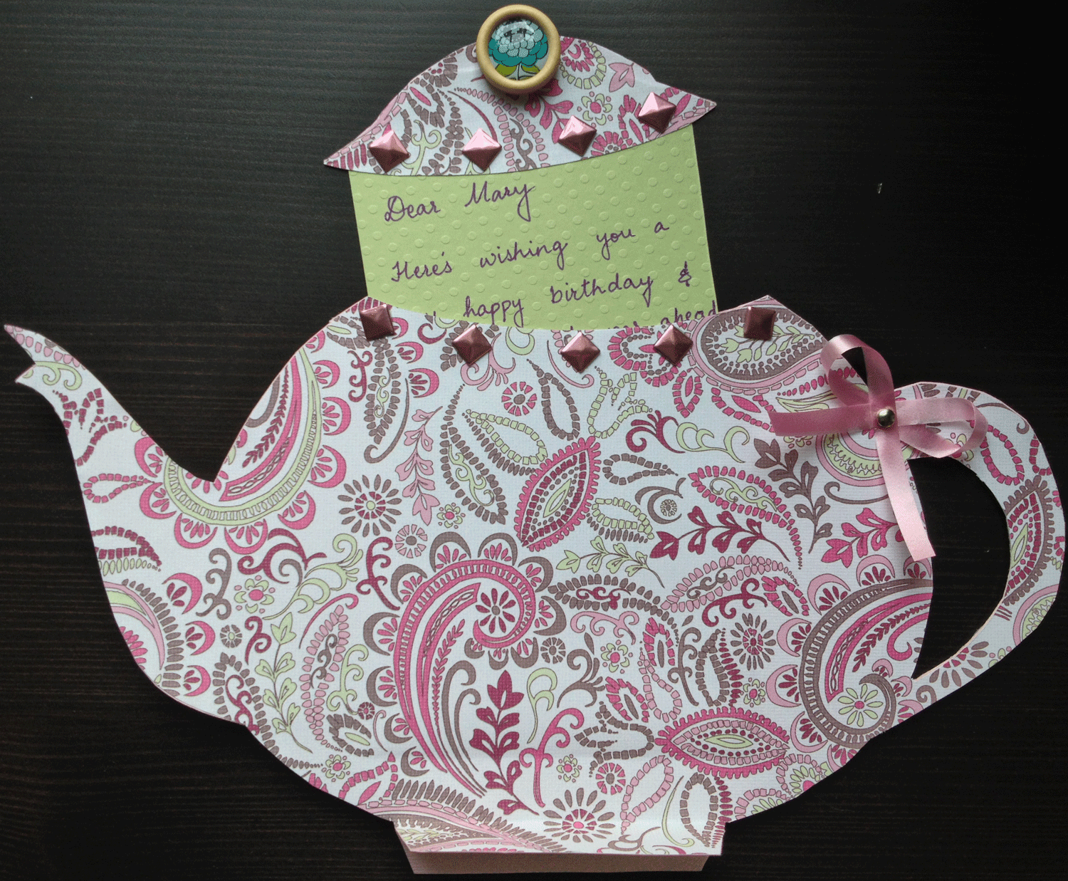 Li'l Miss Craftypants: Tea Pot Card for a Tea Lover