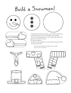 Smarty Pants Fun Printables: Printable Snowman and Snow Woman Arts and ...