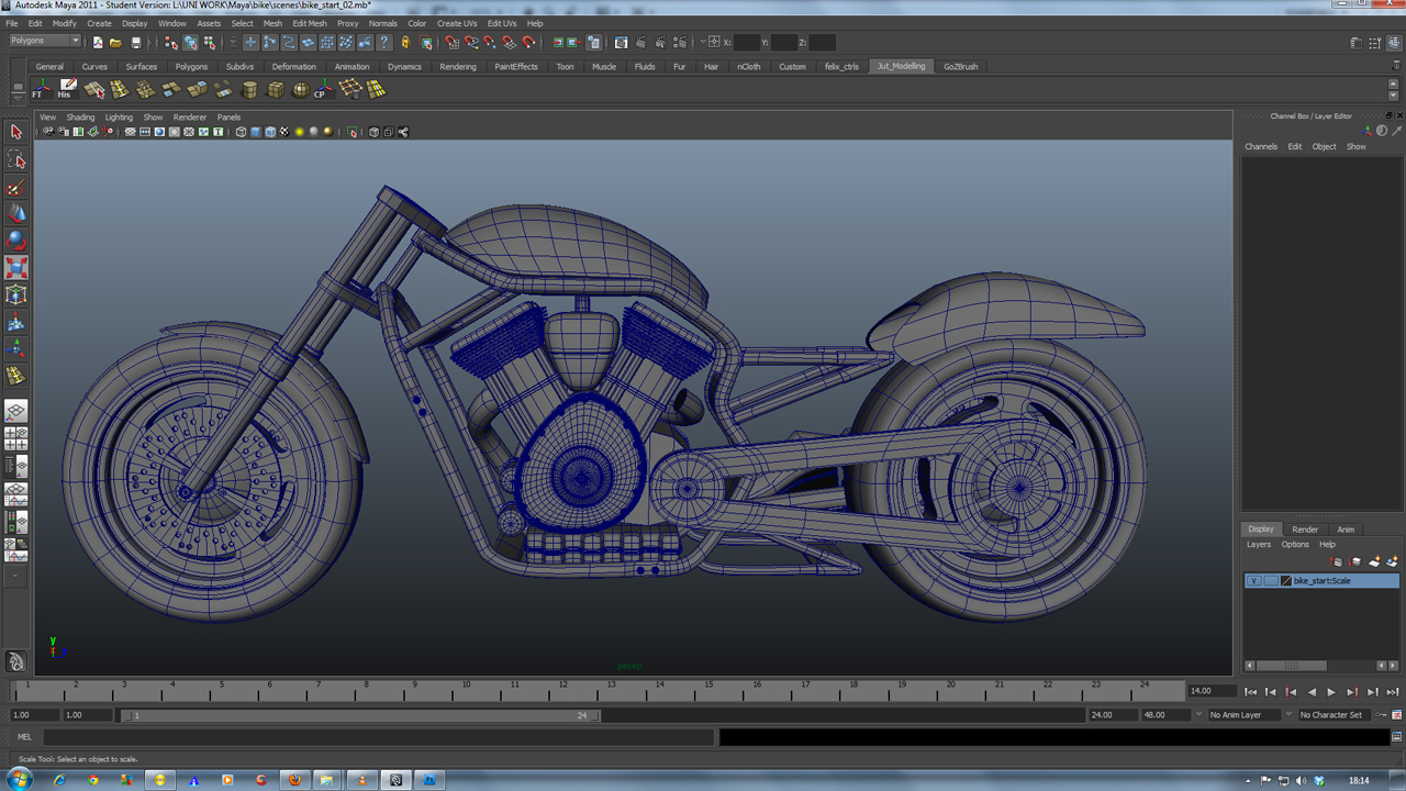 Jut's Blog: Maya - Modelling, Motor Bike
