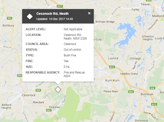 UPDATE: Fire burning at Lovedale now Advice Level - 2NURFM