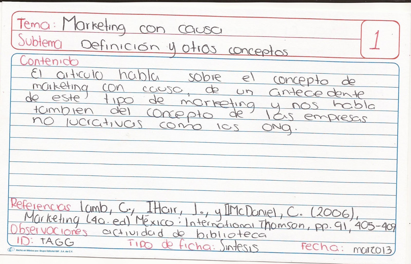 Núcleo General Dos Guadalupe Tello: Fichas Bibliográficas