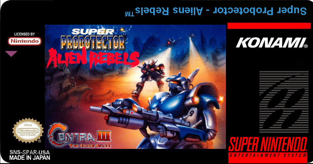 Super Nintendo Labels: Super Probotector - Alien Rebels (Contra 3 ...
