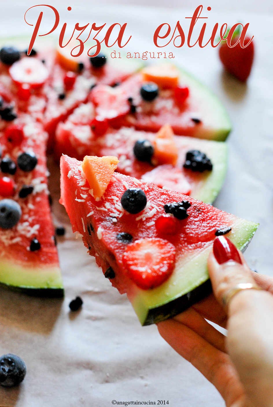 Una gatta in cucina: Pizza estiva di anguria