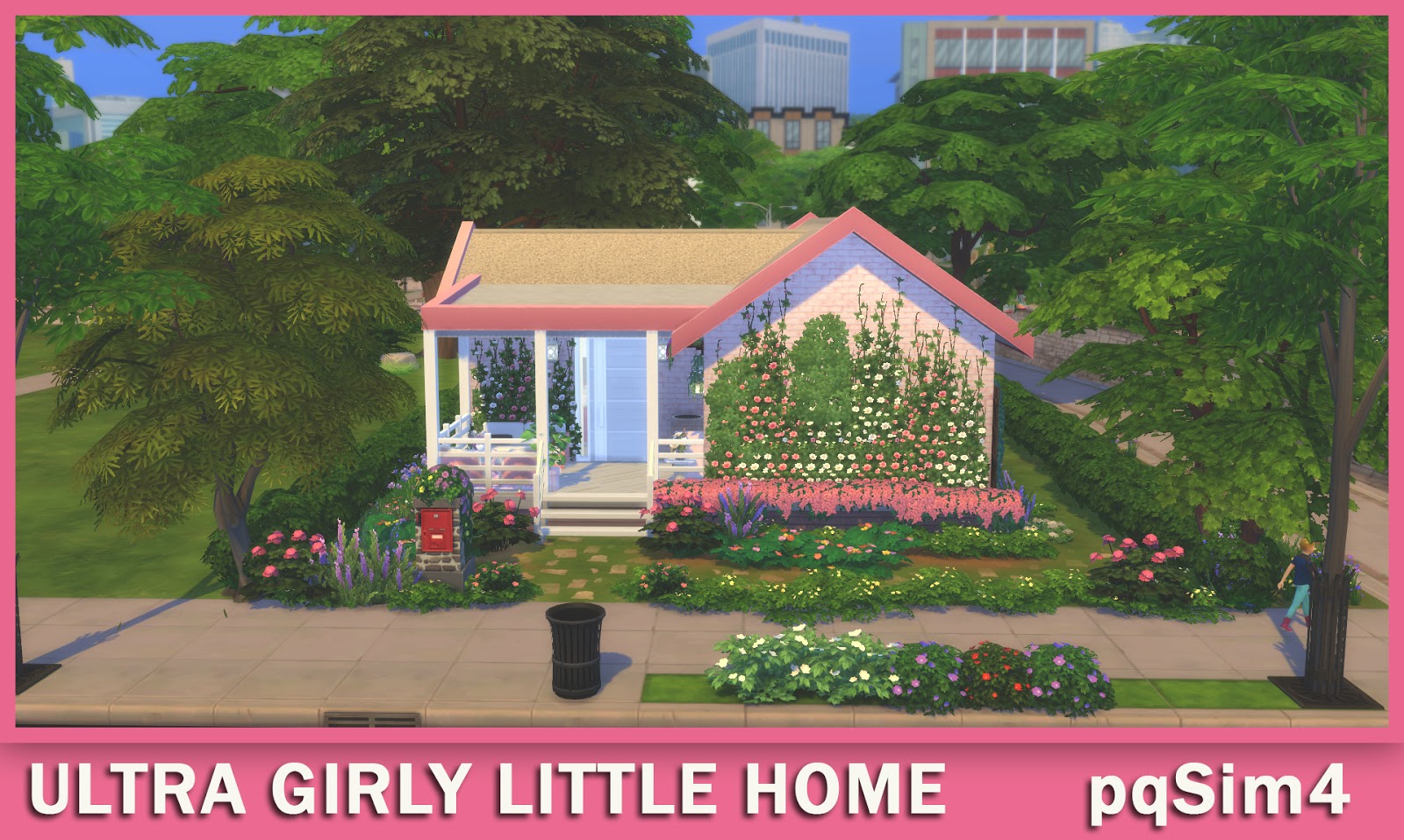 Ultra Girly Little Home. Sims 4 Speed Build.