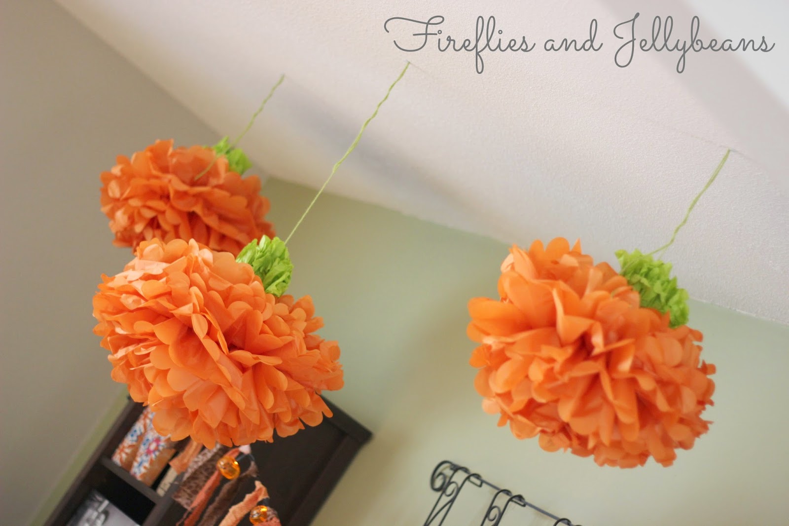 Fireflies and Jellybeans: Tissue Paper Pumpkins {Tutorial}