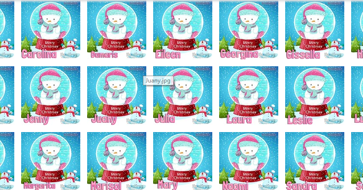 Esfera Navideña con Nombres