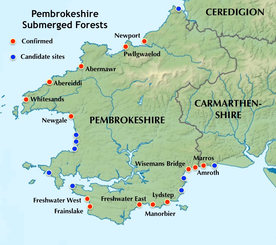 Stonehenge and the Ice Age: Pembrokeshire Submerged Forests map