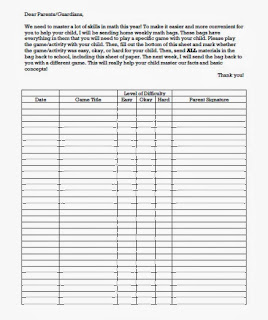 Spinning Through Second: Math Bag Freebie