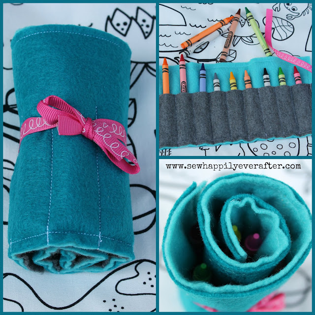 Sew Happily Ever After: FREE Crayon Roll Tutorial