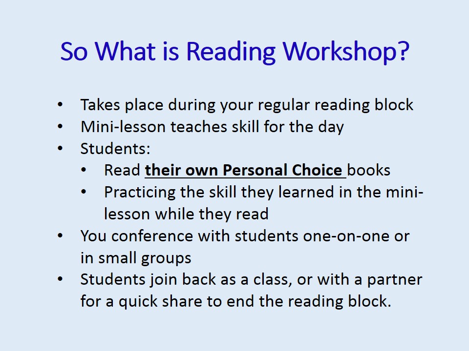 Hunter's Tales from Teaching : Launching the Reading Workshop ...