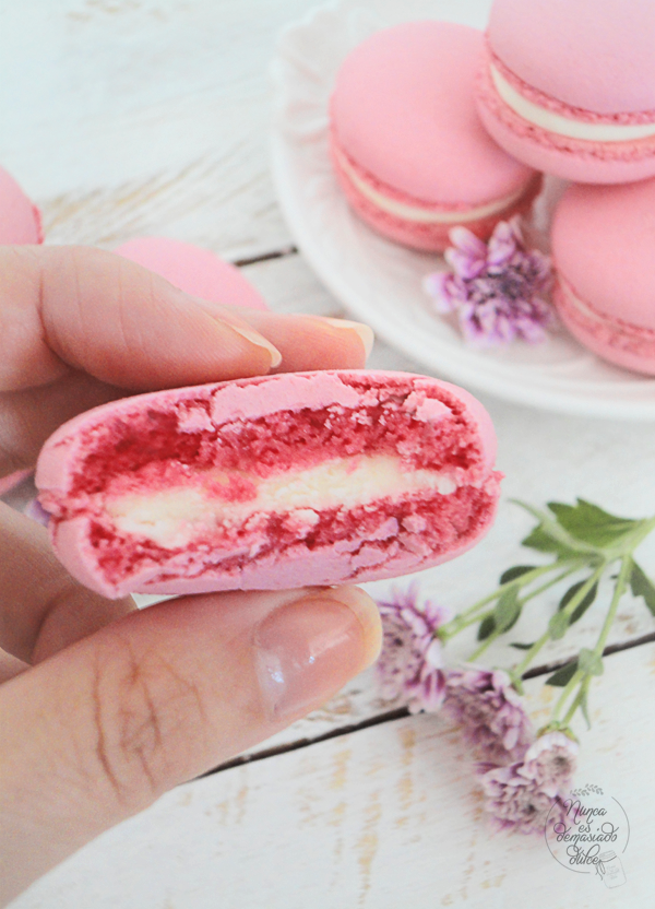 Macarons de Fresa — Nunca es demasiado dulce