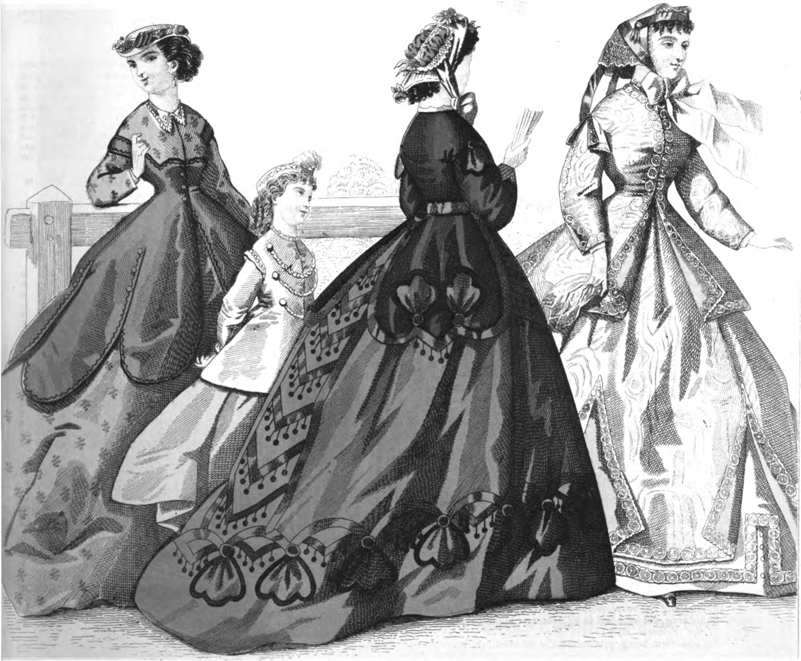 19th Century Historical Tidbits: 1866 Women's Fashions