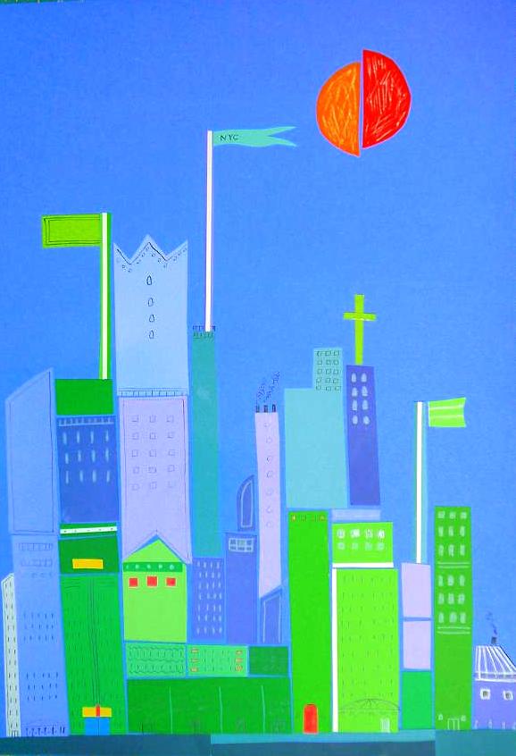 Library Arts: Paul Klee inspired Quiet City Collage