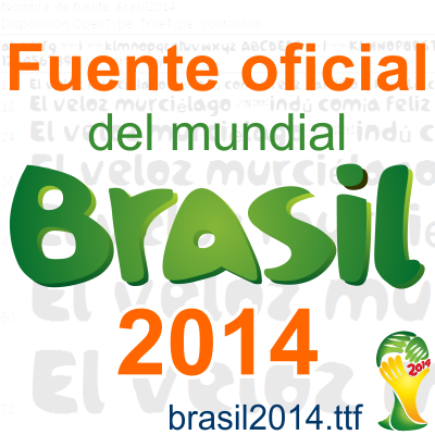 Fuente oficial de Brasil 2014 | Vector Clipart