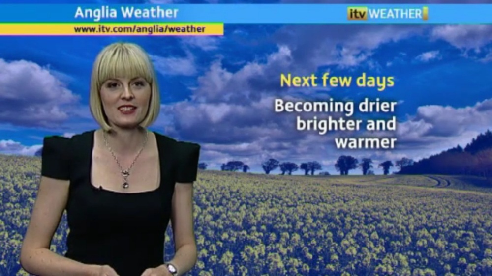 UK Regional News Caps: Claire McGlasson - ITV Anglia Weather