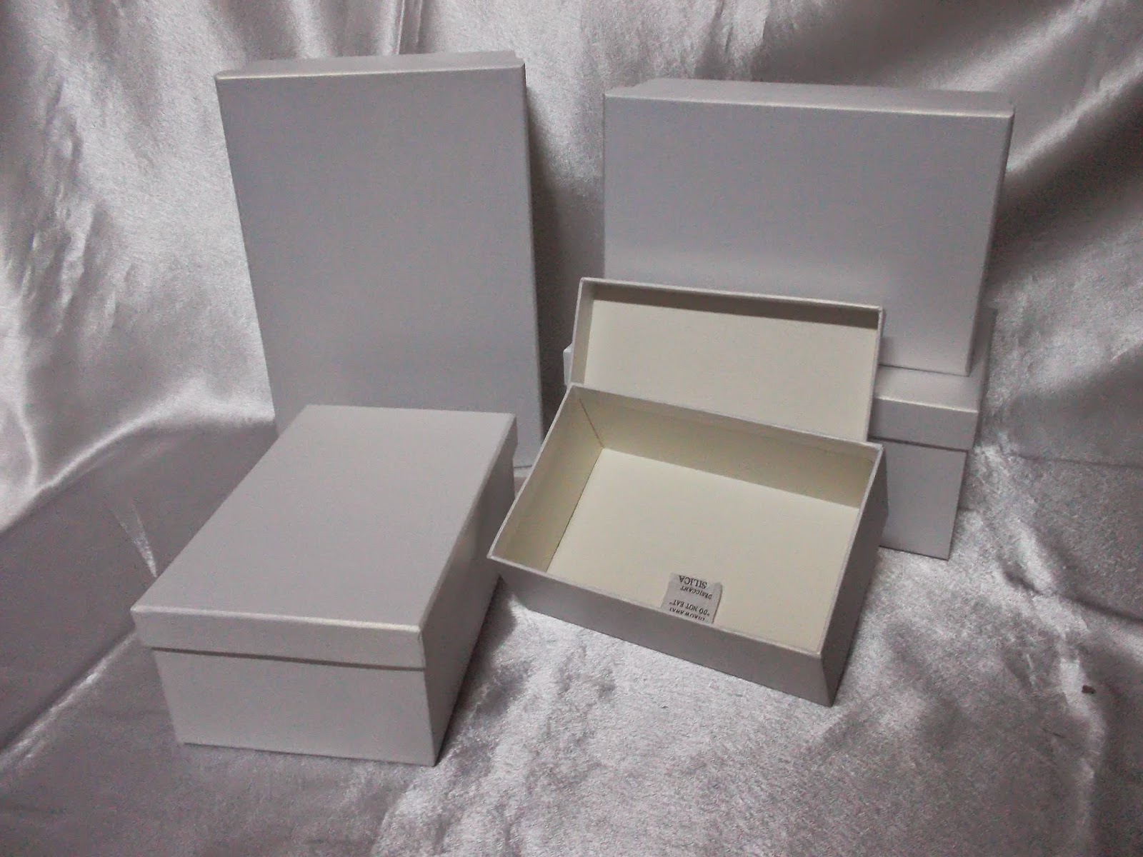 Singapore Gift Boxes: White shinny rectangle boxes to meet the mass