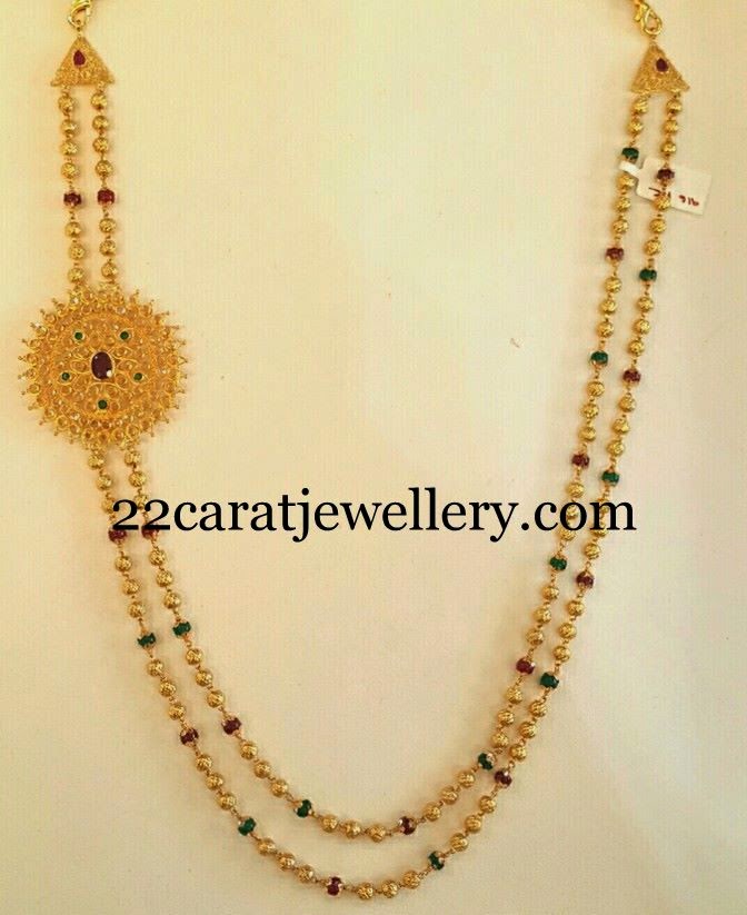 Gold Balls Intricate simple set - Jewellery Designs