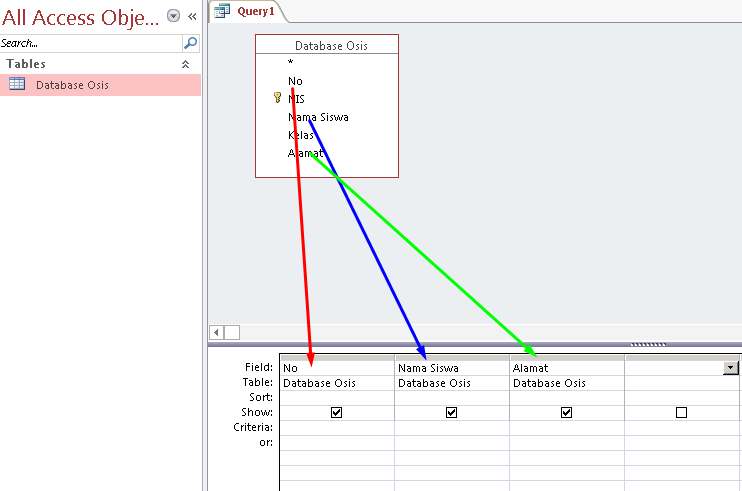 cara membuat query menggunakan Query Design View - Parman-acc