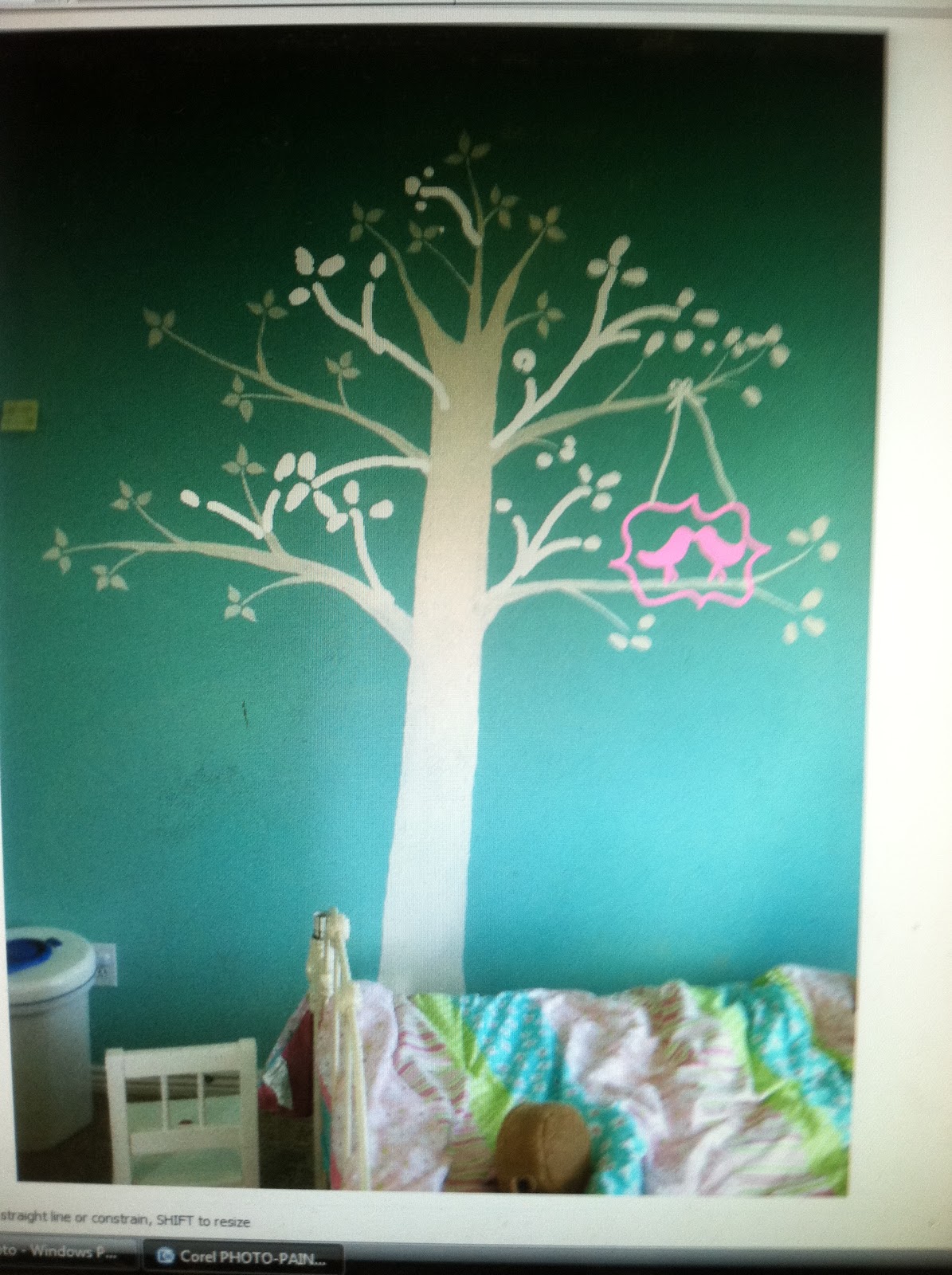 just what i {squeeze} in: How to paint a tree mural...