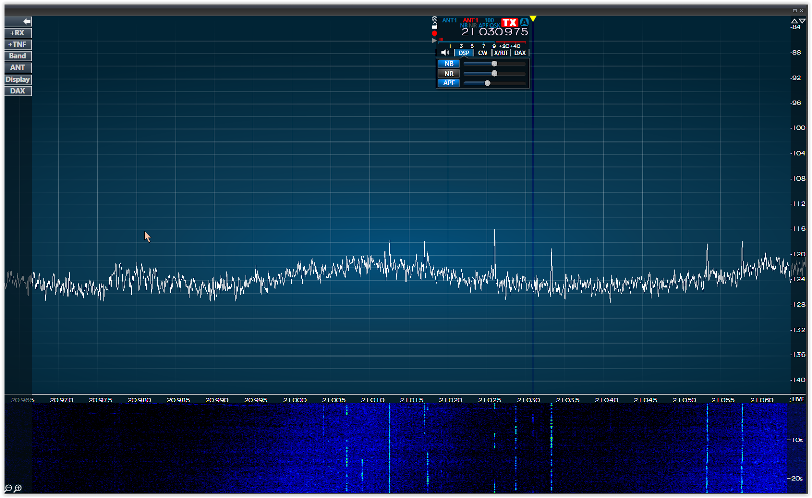 Software Defined Ham Radio: Waterfall