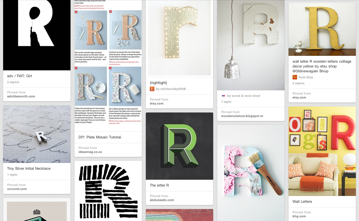 Rosie Simons Graphic and Surface Design: Pinterest Letter Board