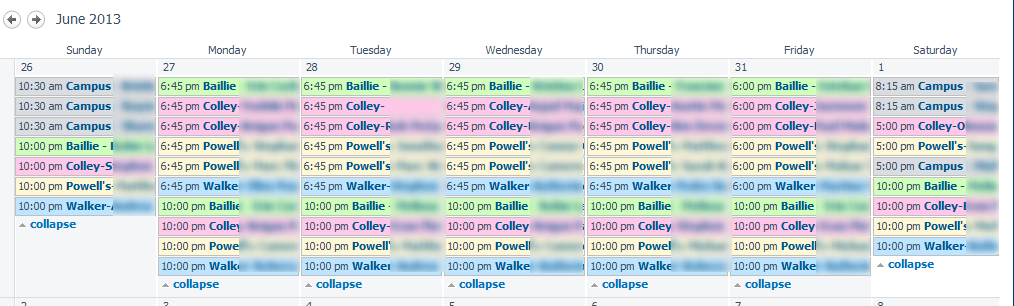 Calendars, the first five of two