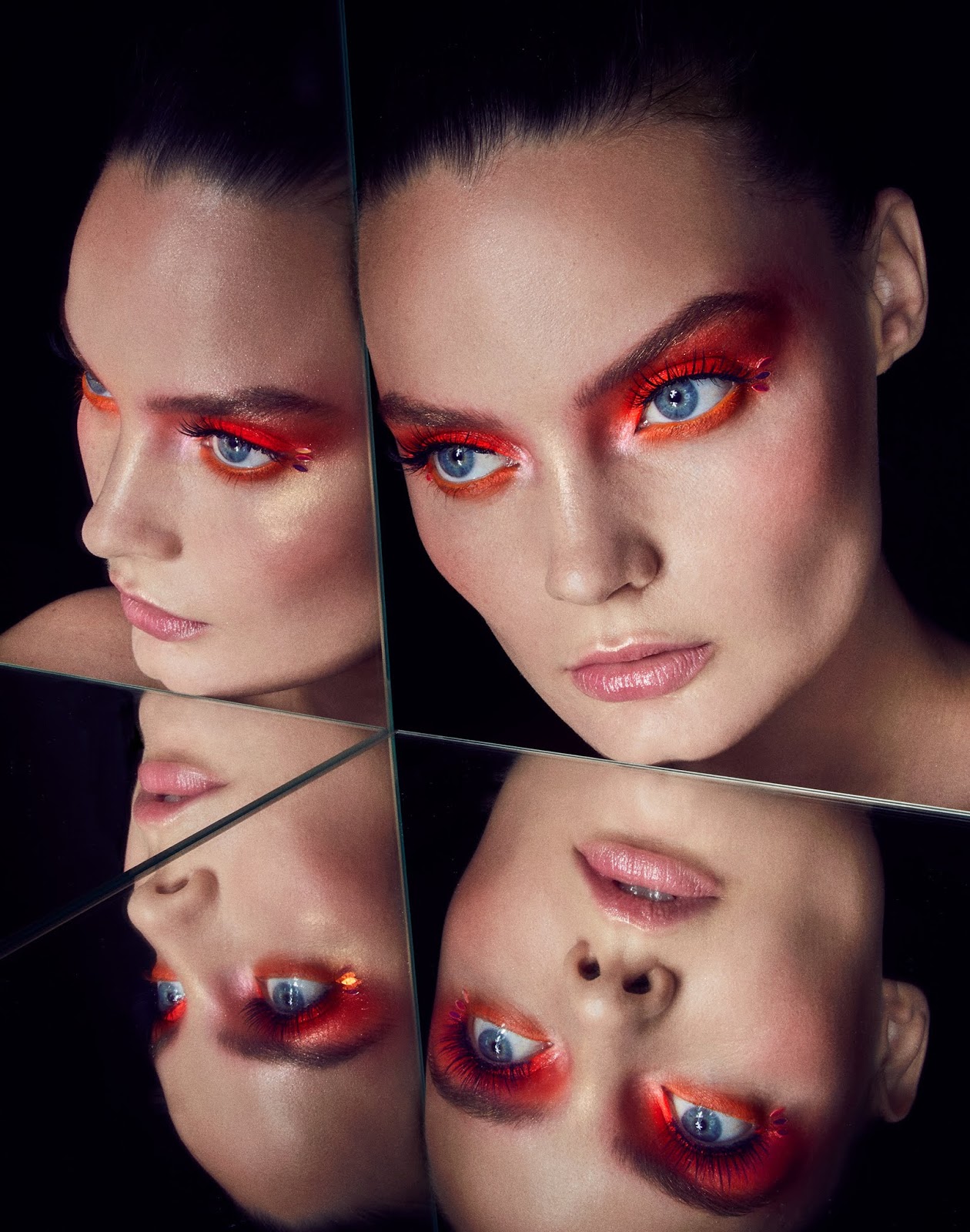 New Wave Bowie Creative Glitter Makeup with model Caitlin Lawson ...