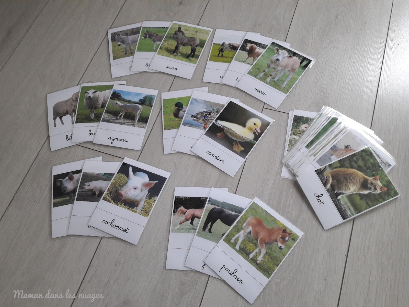 Maman dans les nuages: Cartes de nomenclature des animaux de la ferme ...