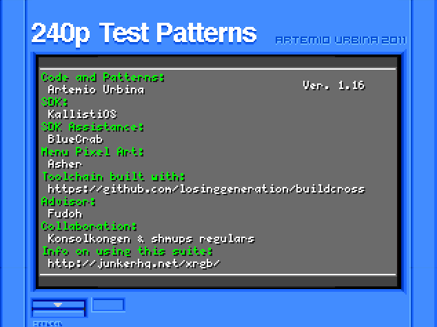 240p Test Suite, les différentes news