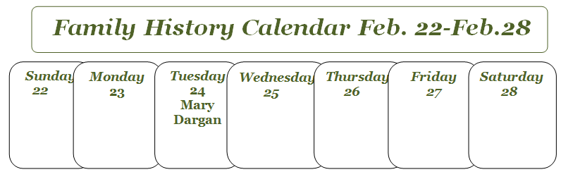 Carolina Girl Genealogy: This Week On My Family History Calendar