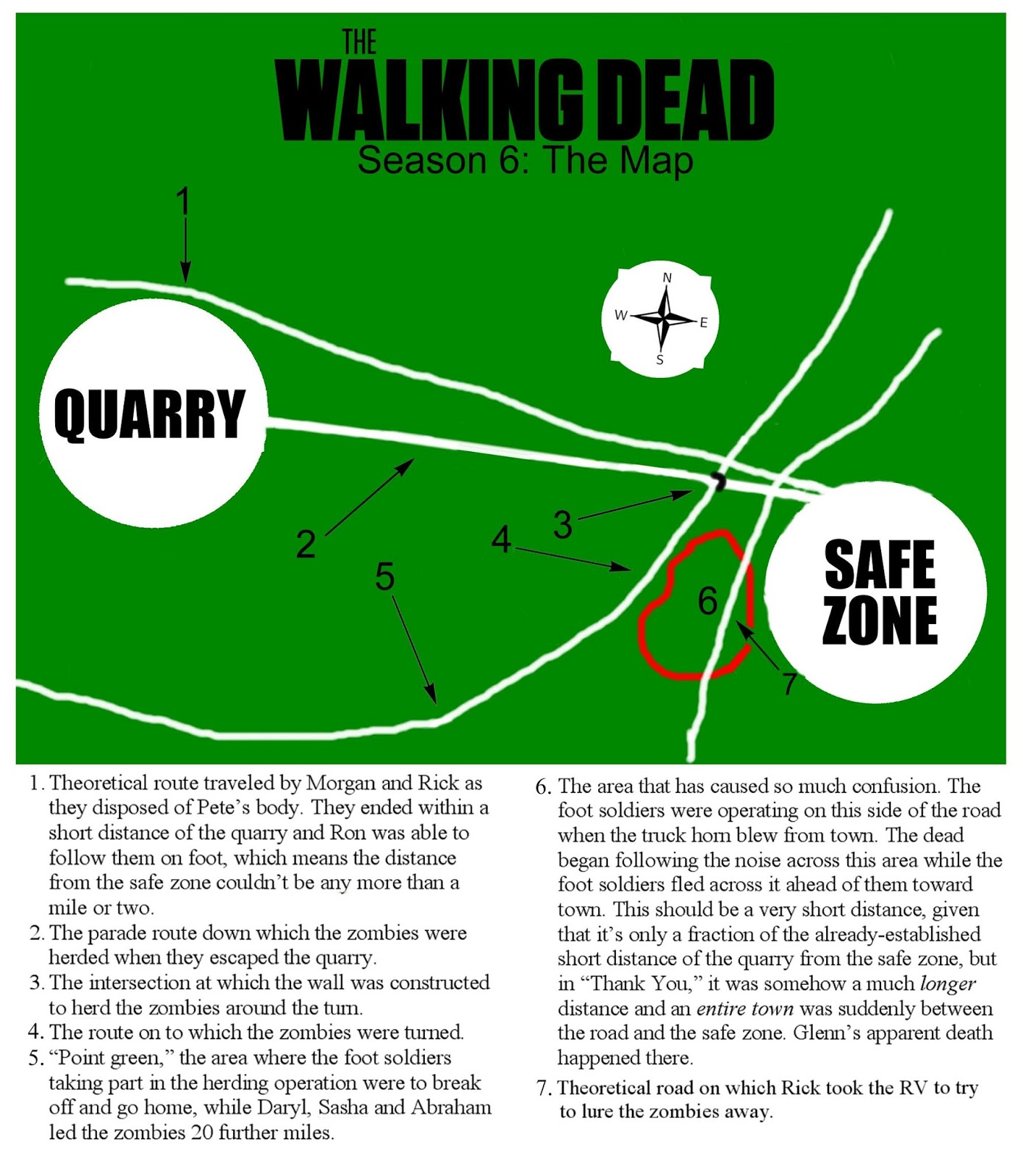 A map of TWD season 6 to date : r/thewalkingdead