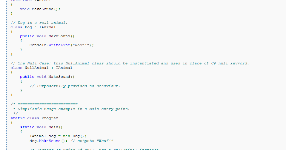 Learn And Share Null Object Pattern Using C Generics And Extension Methods