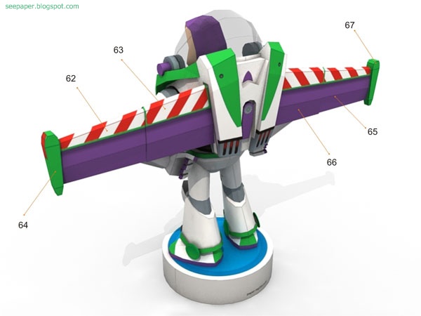 Hawaiian Buzz Lightyear Papercraft Disney Family