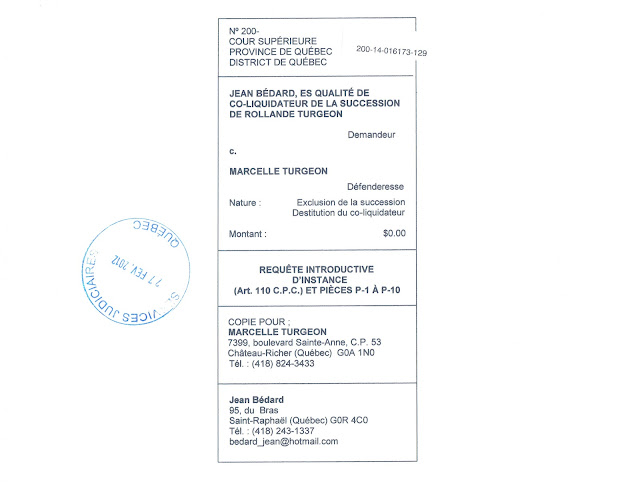 Article 651 Code civil du Québec - Exclusion de la succession - CS No ...