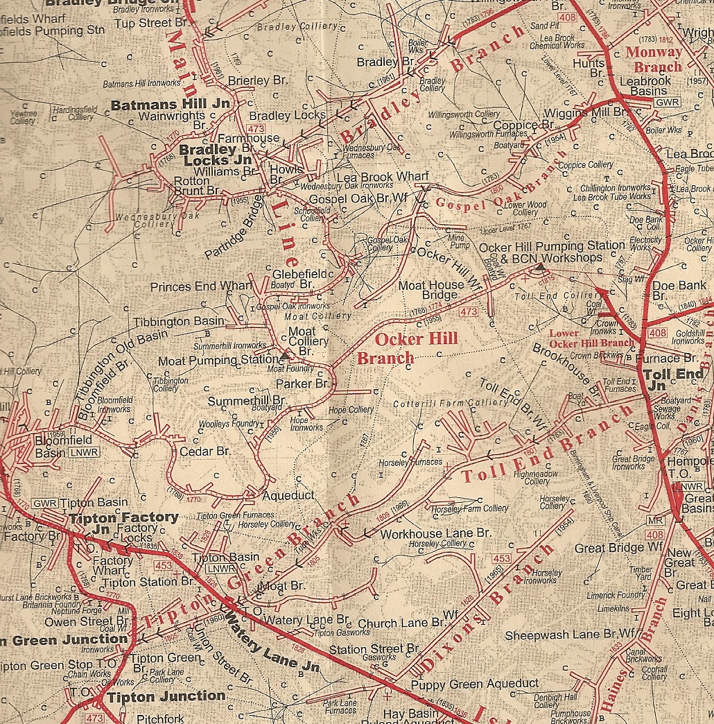 Captain Ahab's Watery Tales: Canals of Birmingham - Map