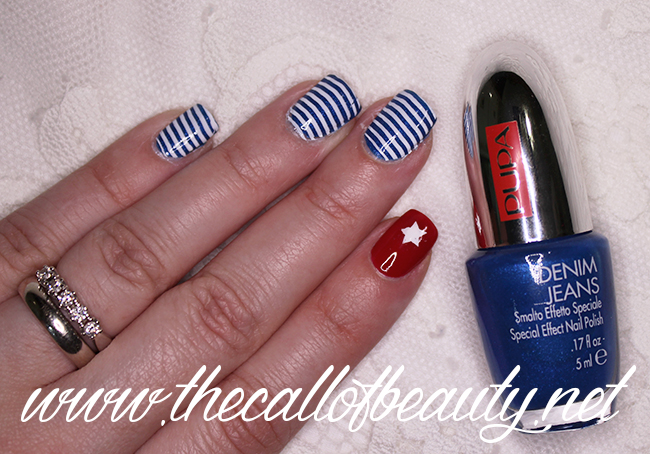 Cuban Flag Nail Art