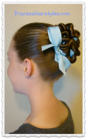 Ribbon Coiled Bun Hairstyle Tutorial | Hairstyles For Girls - Princess ...