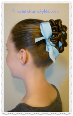 Ribbon Coiled Bun Hairstyle Tutorial | Hairstyles For Girls - Princess ...