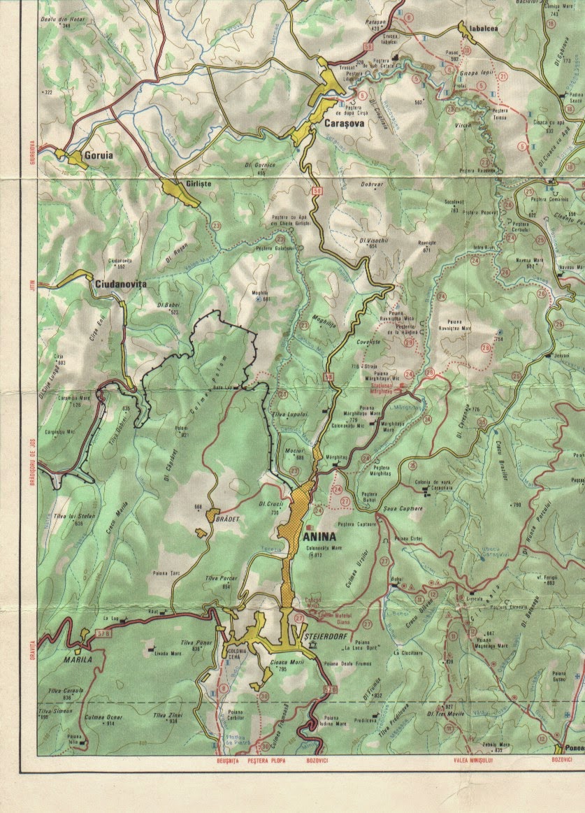 Harta Trasee Montane: Harti turistice trasee montane Romania