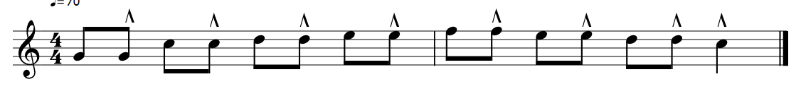 17º día de clase: el marcato musical | CIUDAD PENTAGRAMA