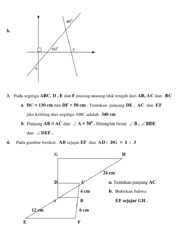 MATEMATIKA DI SMA: SOAL ULANGAN BAB GEOMETRI BIDANG MATEMATIKA PEMINATAN