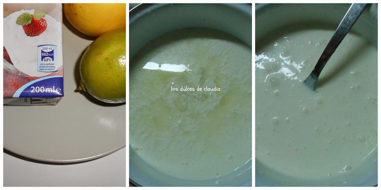 Los Dulces de Claudia: Cómo hacer crema agria (sour cream)