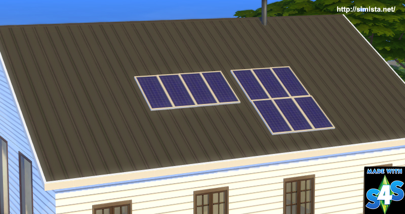 Simista A little sims 4 blog : Domestic solar panel's version 2