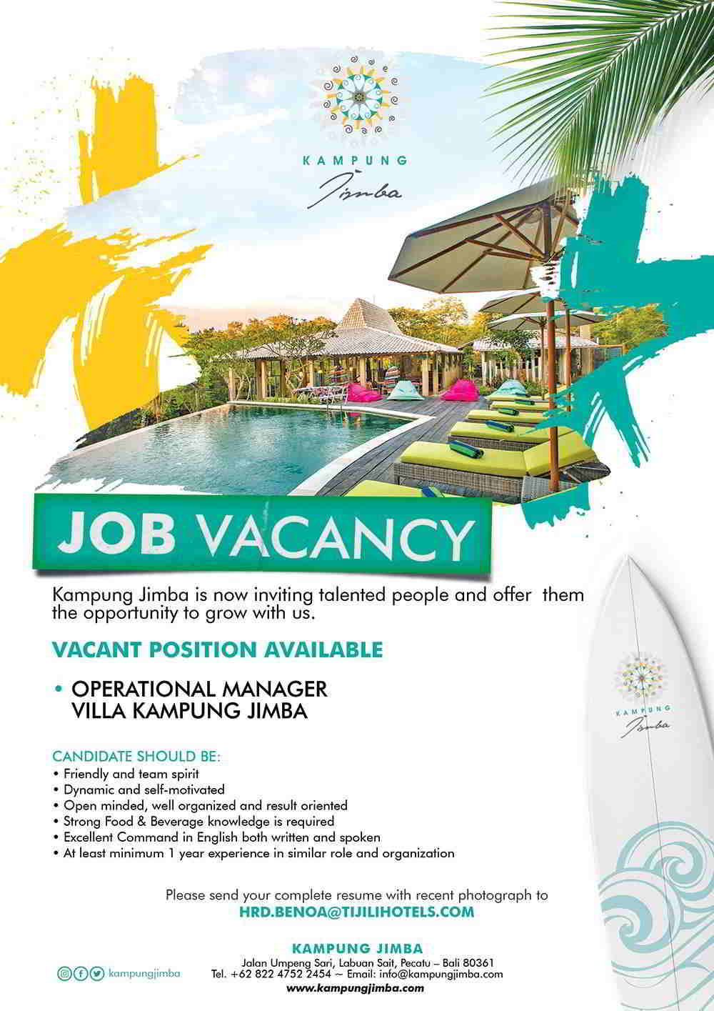 Tijili Hotel Bali Jobs News Oct 2017