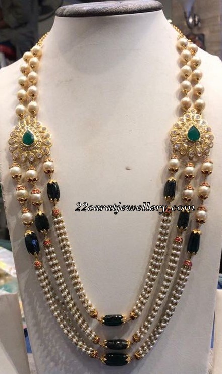 Latest Pearls Set 3 Layers - Jewellery Designs